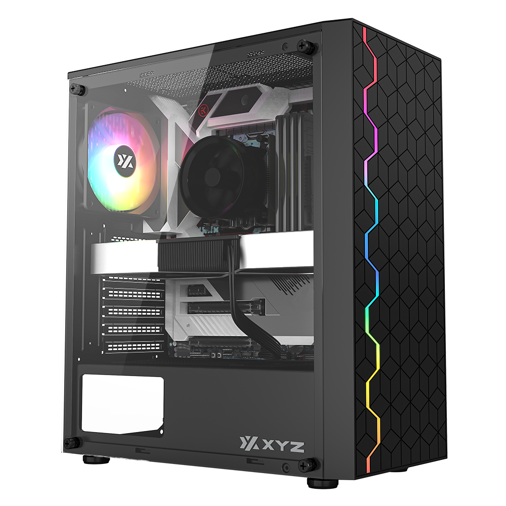 XYZ PORTAL 100 A-RGB ATX BLACK - XYZ PC Gear